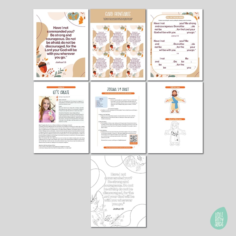 Joshua 1:9 | Bible Verse Activity Kit for Kids | Fight Fear With Jesus ...