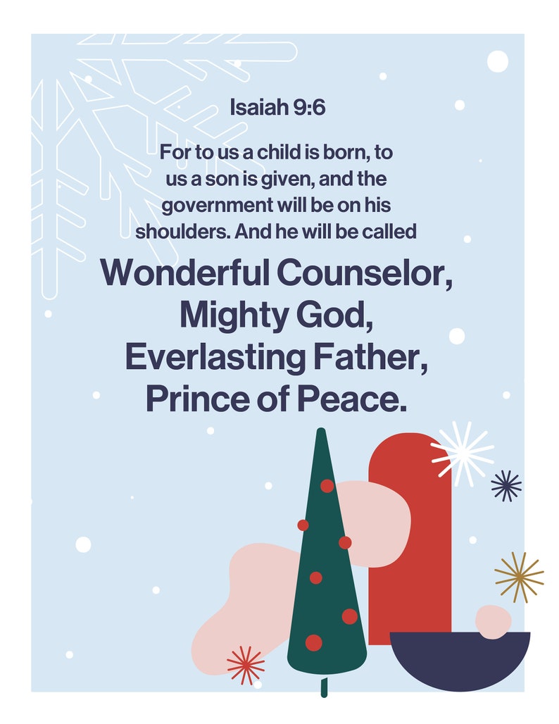 Isaiah 9:6 Memory Verse Activity Guide Interactive PDF & Craft Kit ...
