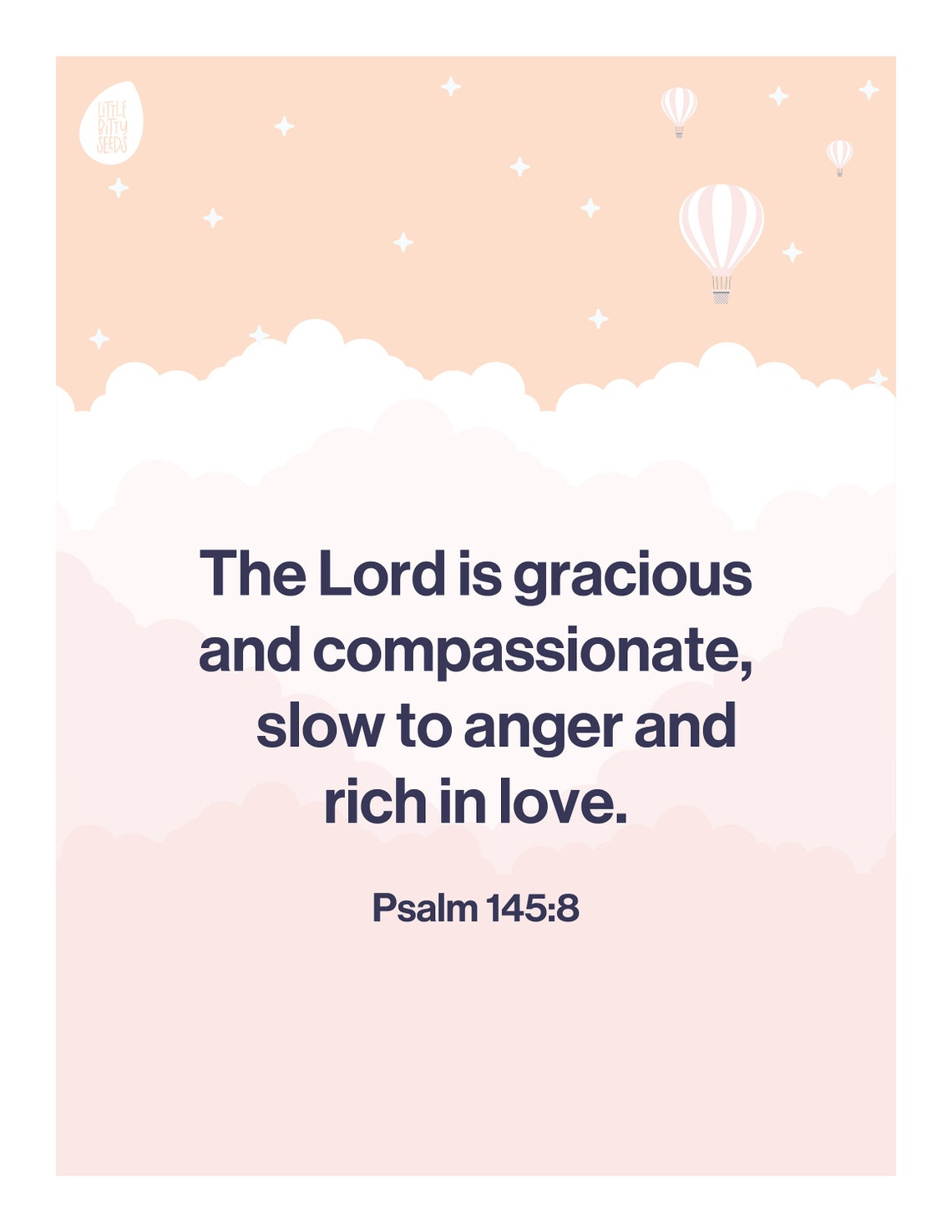 Psalm 145:8 Activity Guide - Printable Bible Verse Set With Hot Air ...