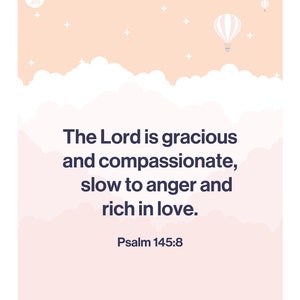 Psalm 145:8 Activity Guide - Printable Bible Verse Set With Hot Air ...