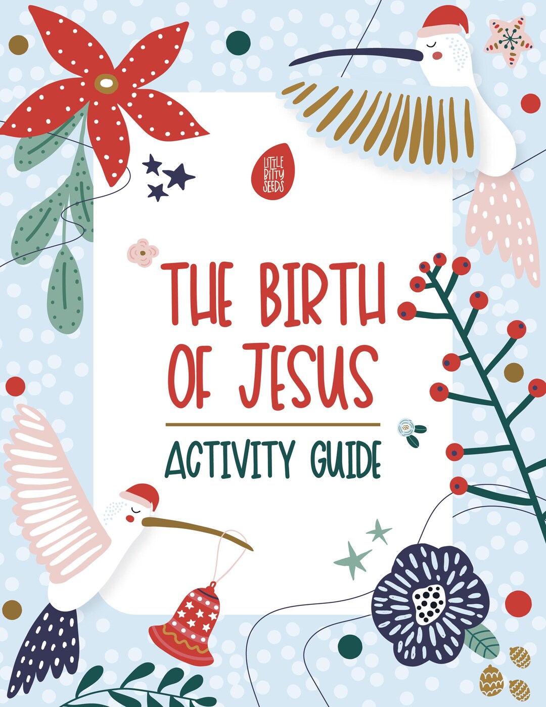 Birth of Jesus Nativity Activity Guide (48 Pages) | Christmas Bible ...