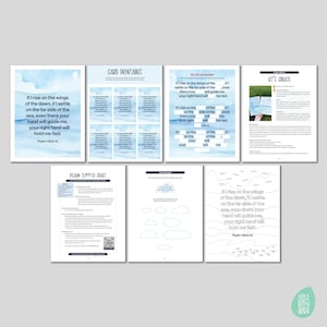 Psalm 139:9-10 Activity Guide - Watercolor Sea & Sky Craft, Printable ...