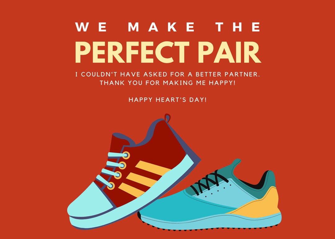 Printable Valentine's Day Card / the Perfect Pair Valentine's Card ...