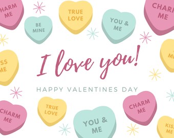 Printable Valentine's Day Card / You Are the Fine Print Valentine's ...