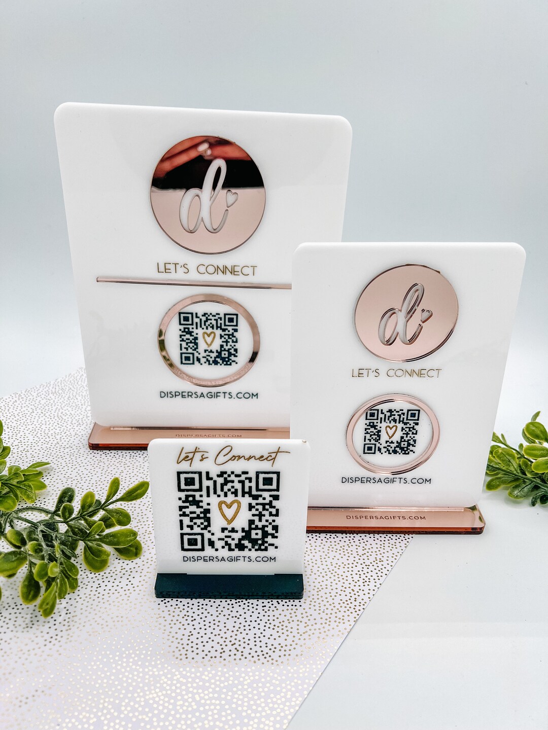 Multi QR Code Sign With Custom Logo Business Social Media Sign QR Code ...