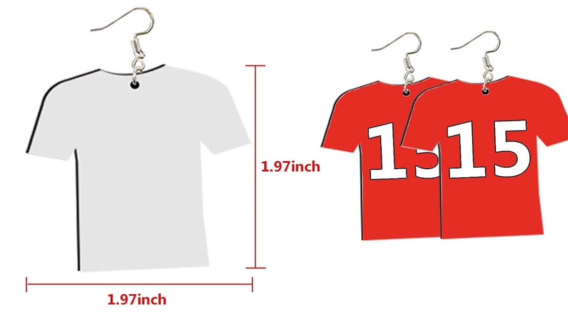 Jersey Earrings Sublimation Designs Png Instant Digital Download ...