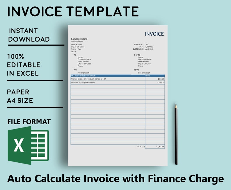 Invoice, Invoice Template, Invoice Template for Small Business, Invoice ...