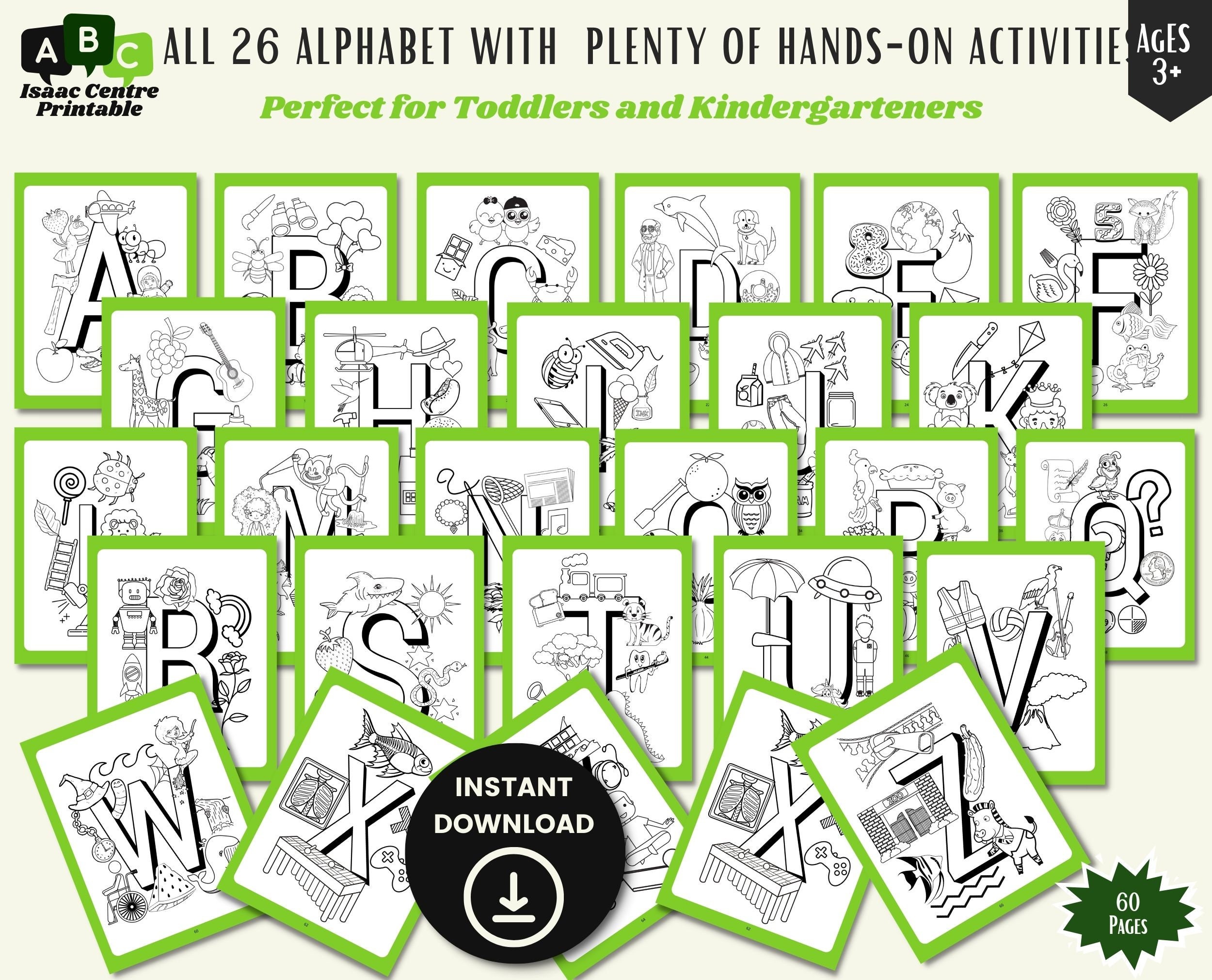 Tracing Upper & Lower Case Letters Preschool Alphabet Worksheet Learn ...