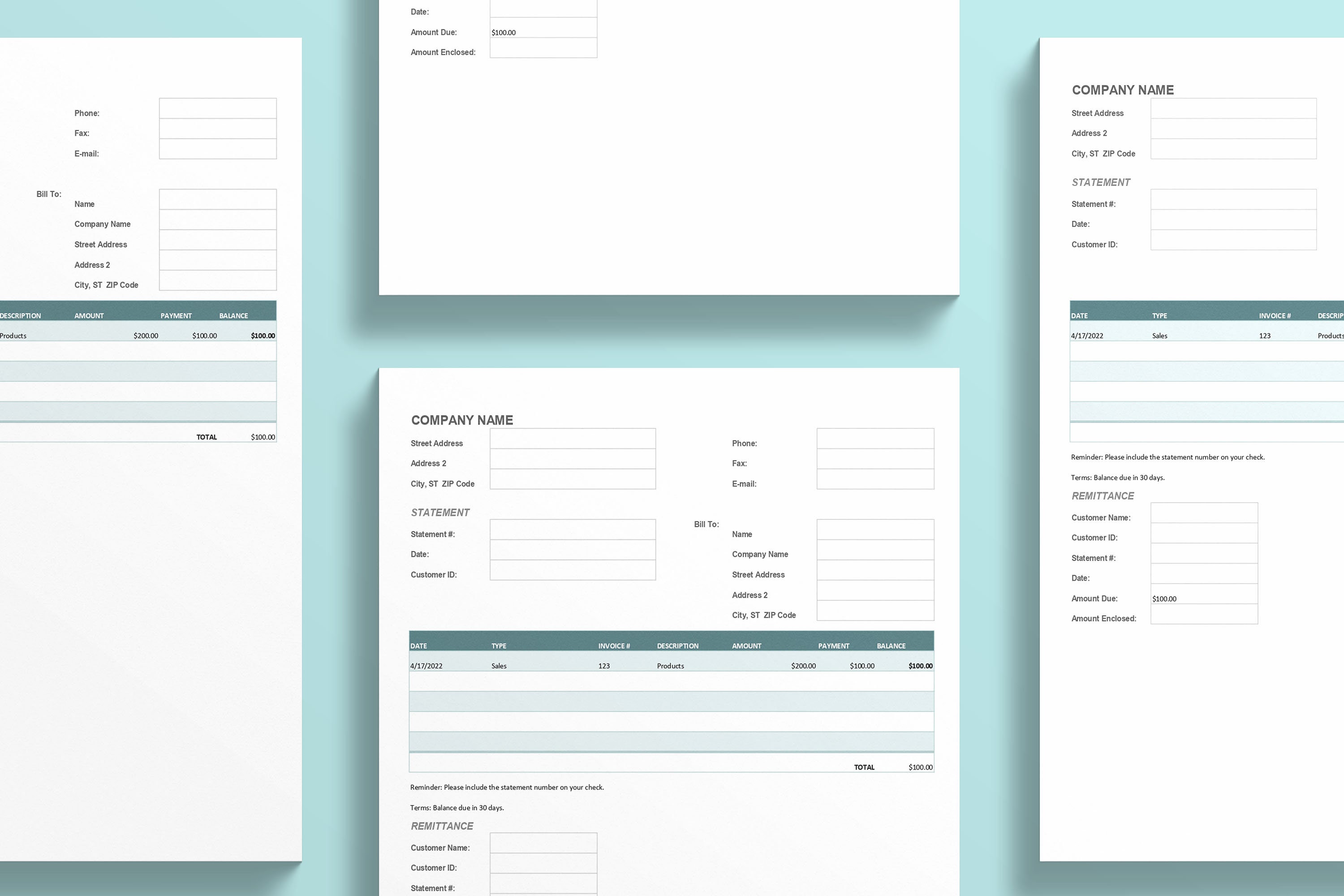 Invoice Template, Invoice Template for Small Business, Excel Business ...