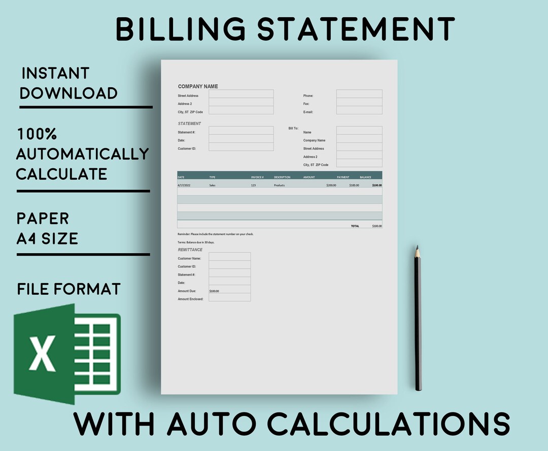 Invoice Template, Invoice Template for Small Business, Excel Business ...