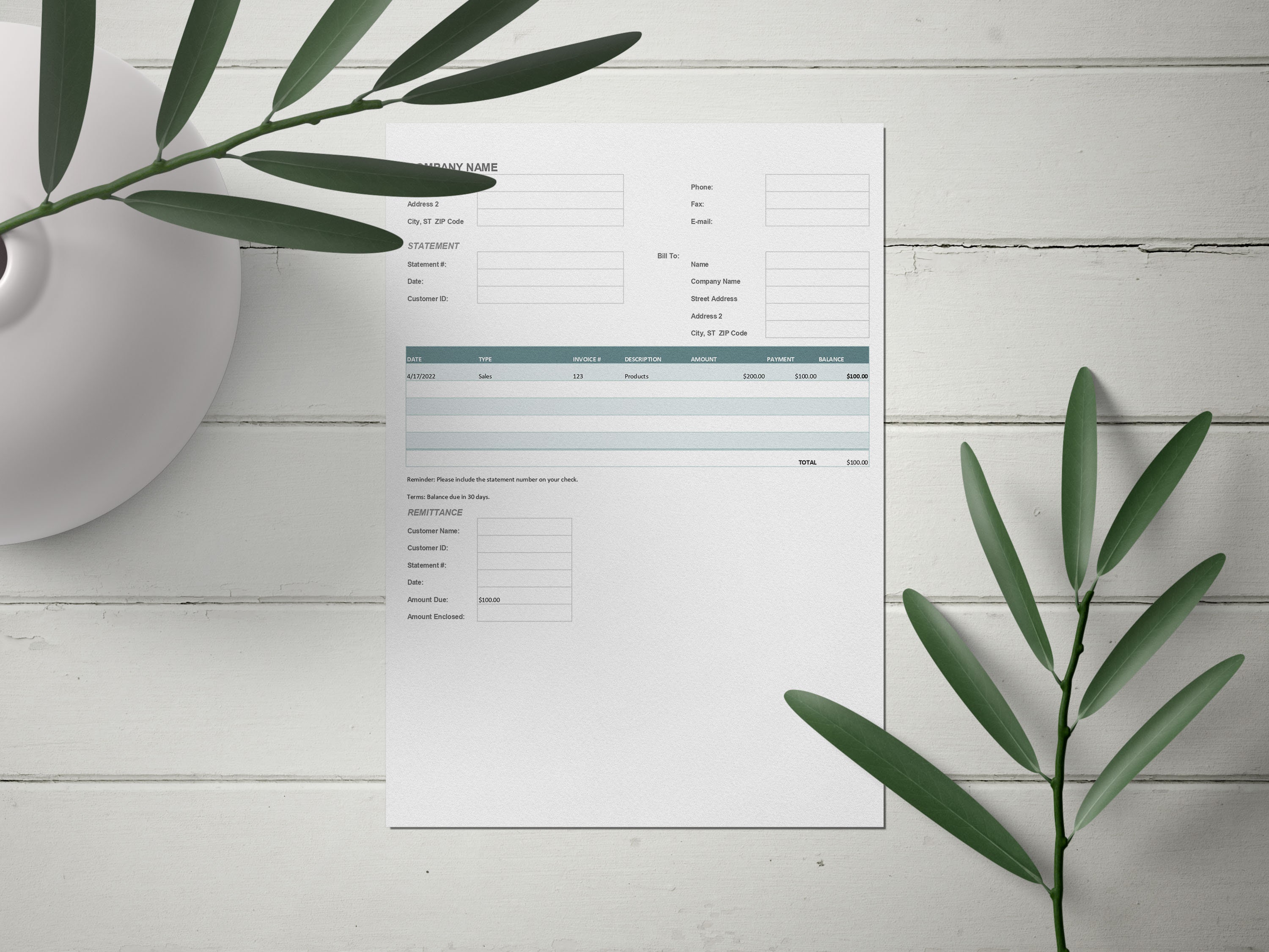 Invoice Template, Invoice Template for Small Business, Excel Business ...