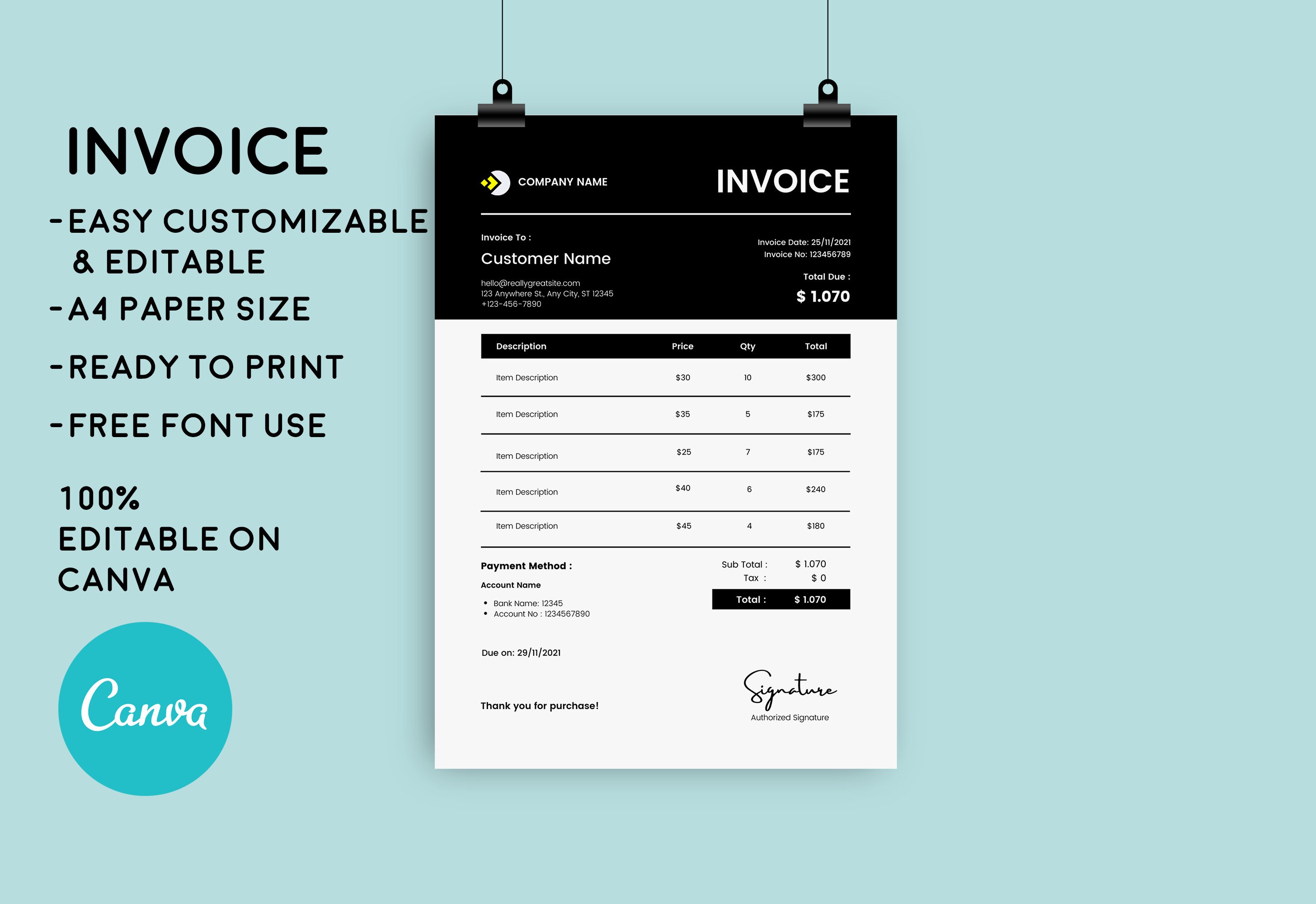 Invoice, Invoice Template, Invoice Form, Invoice Template Download ...