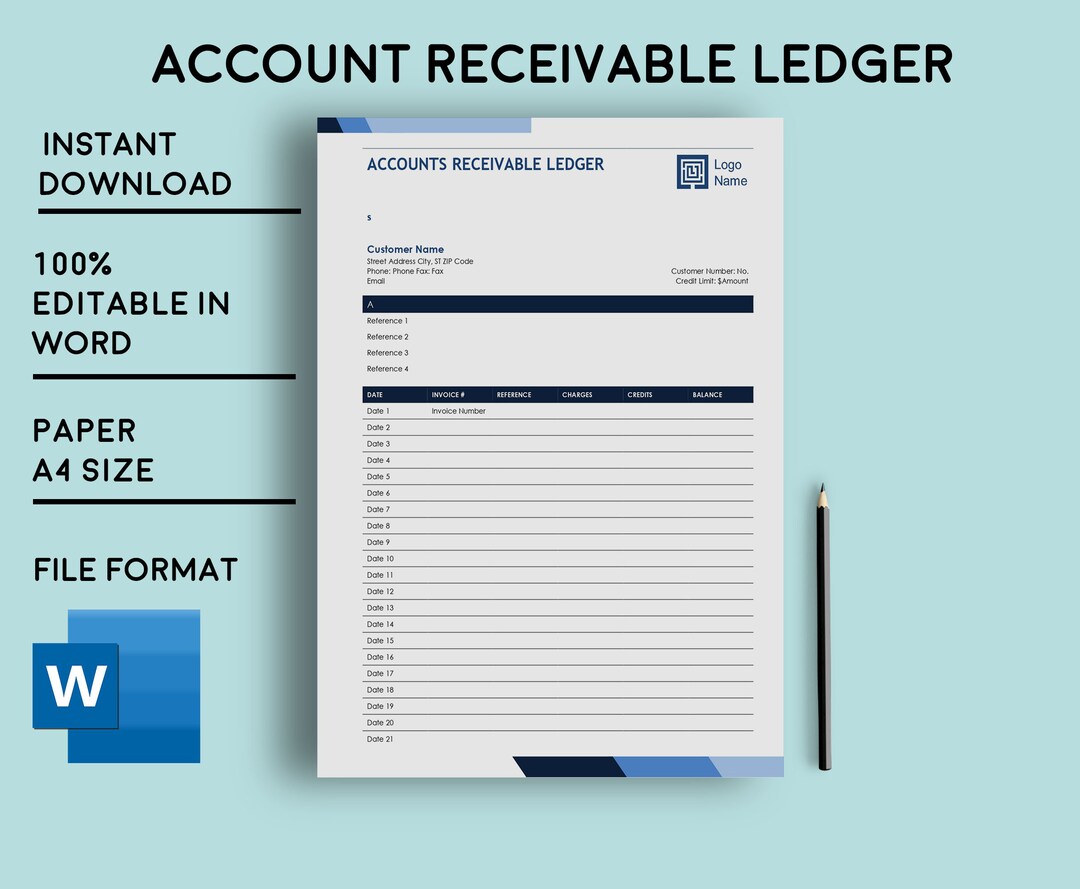 Printable Accounting Ledger | Bookkeeping Journal for Small Businesses ...