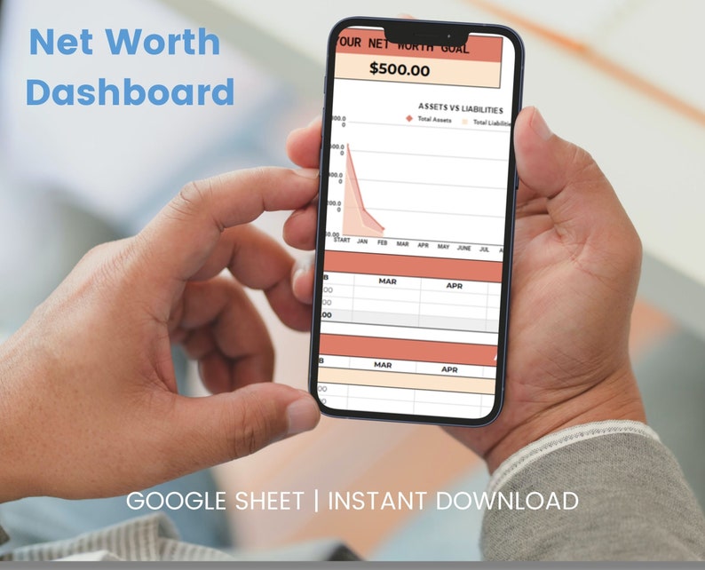 Net Worth Tracker Spreadsheet Template for Google Sheets, Net Worth ...
