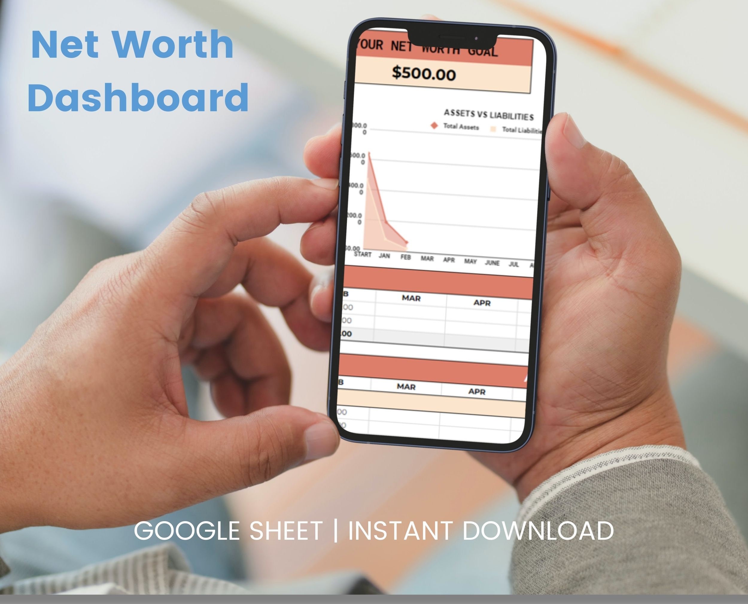 Net Worth Tracker Spreadsheet Template for Google Sheets, Net Worth ...