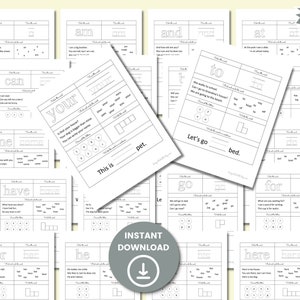 50 Printable Sight Words | Kindergarten Worksheets | Practice Spelling ...
