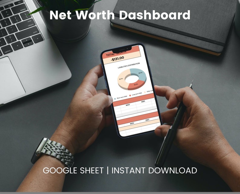 Net Worth Tracker Spreadsheet Template for Google Sheets, Net Worth ...