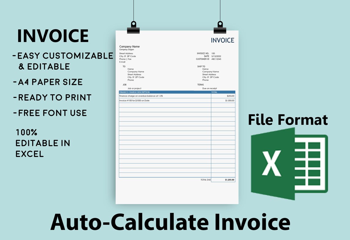 Invoice, Invoice Template, Invoice Template for Small Business, Invoice ...