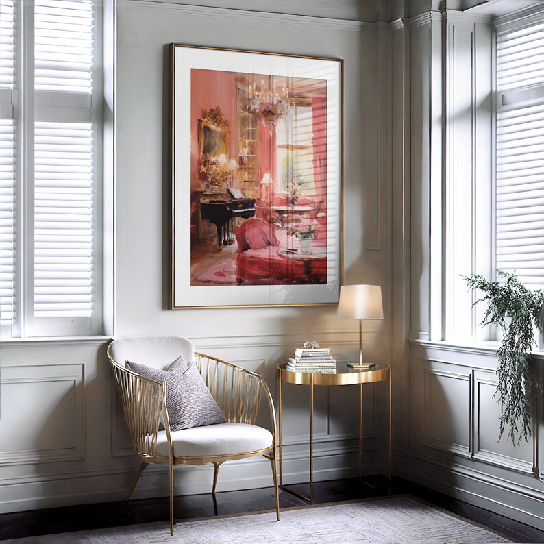 Regency Era Drawing Room | Coquette Room Decor | Regency Wall Art ...