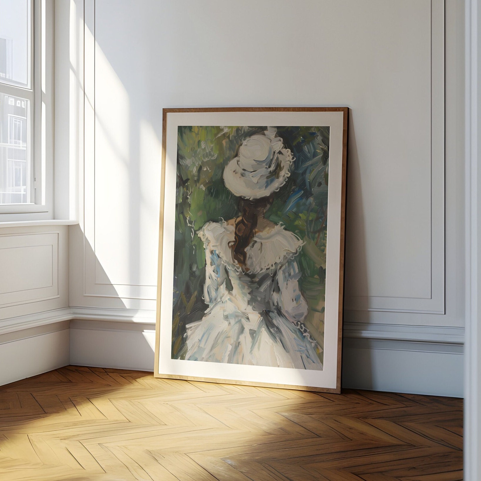 Coquette Girl Vintage Oil Painting Print: Regency Era Wall Art (digital ...