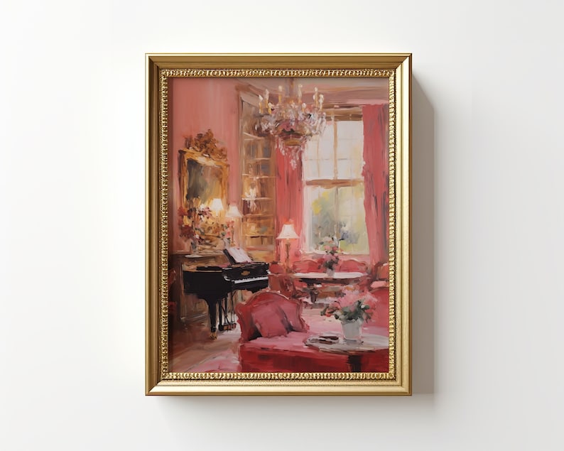 Regency Era Drawing Room | Coquette Room Decor | Regency Wall Art ...
