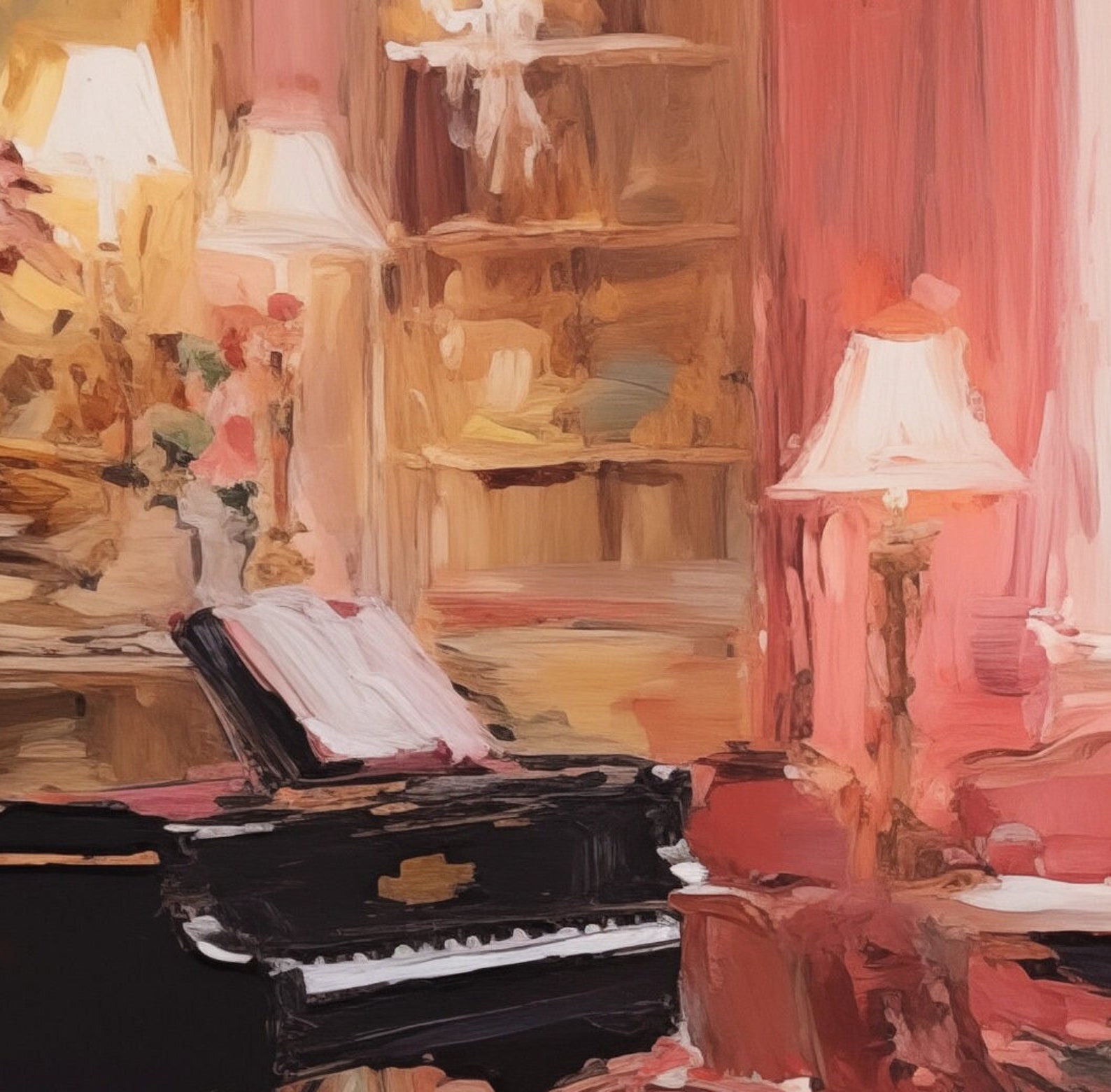 Regency Era Drawing Room | Coquette Room Decor | Regency Wall Art ...
