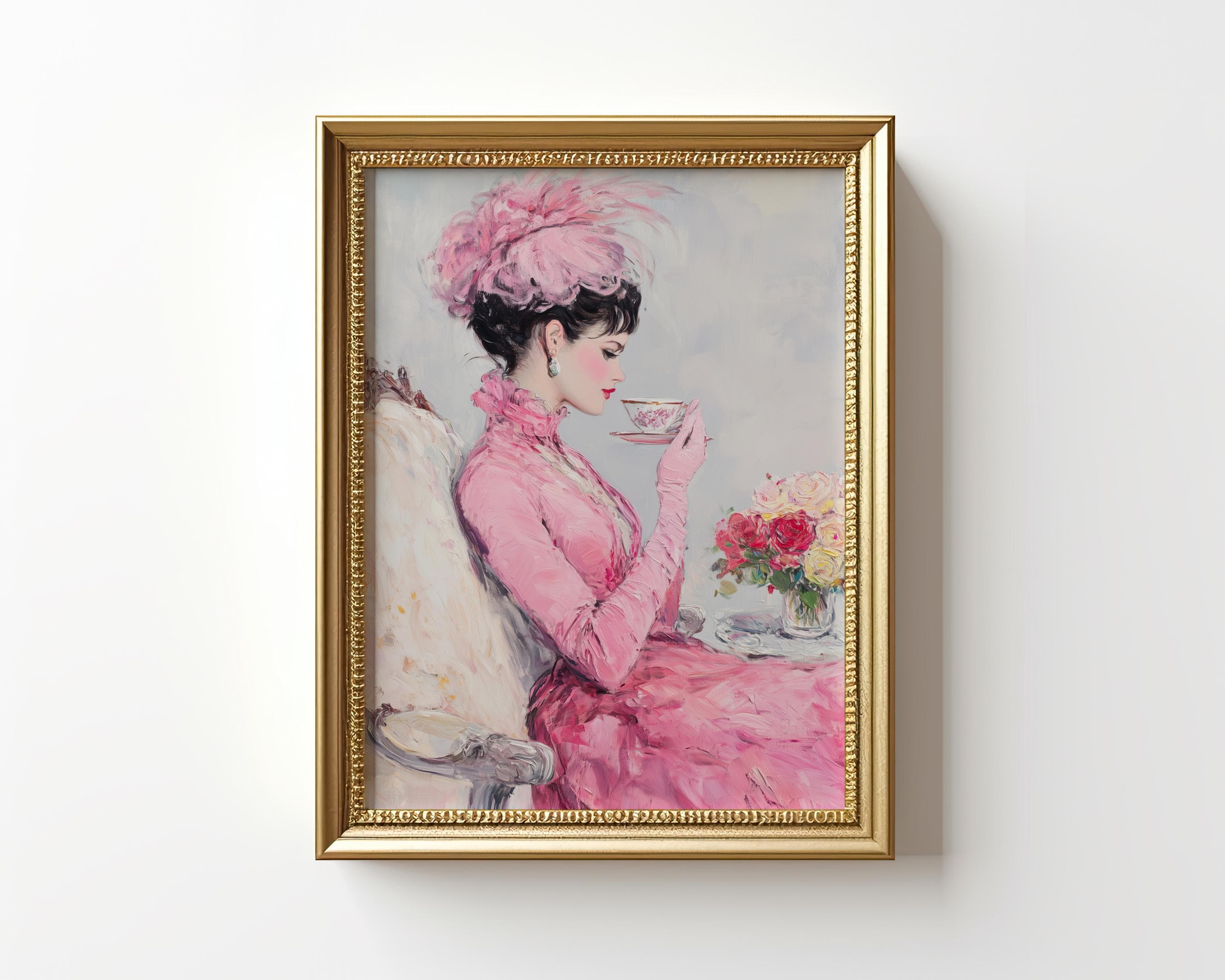 French Coquette Oil Painting | French Antique Oil Painting | Coquette ...