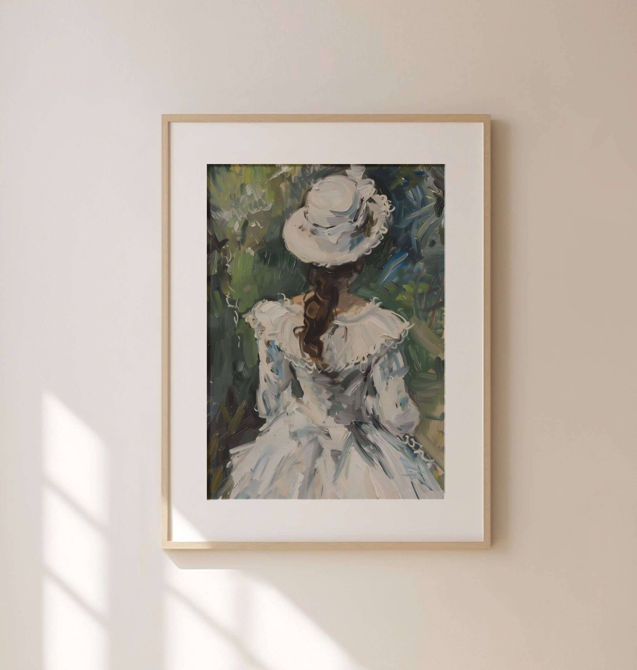 Coquette Girl Vintage Oil Painting Print: Regency Era Wall Art (digital ...