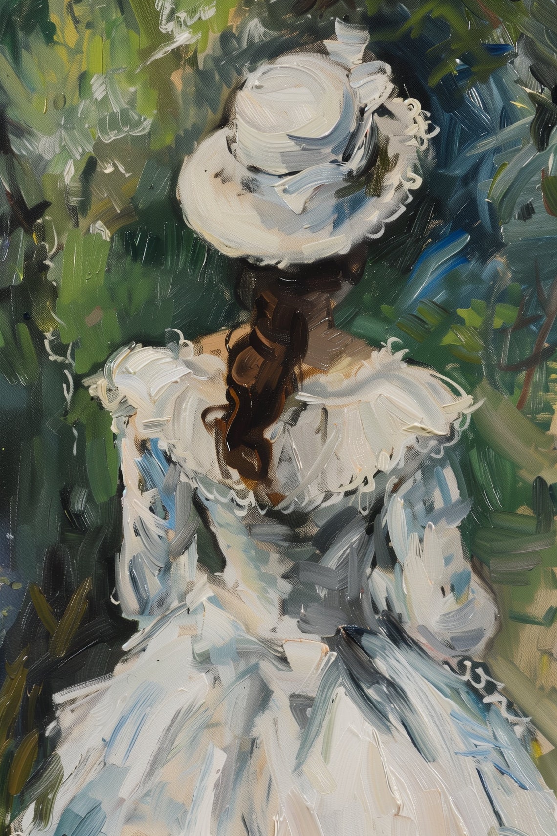 Coquette Girl Vintage Oil Painting Print: Regency Era Wall Art (digital ...