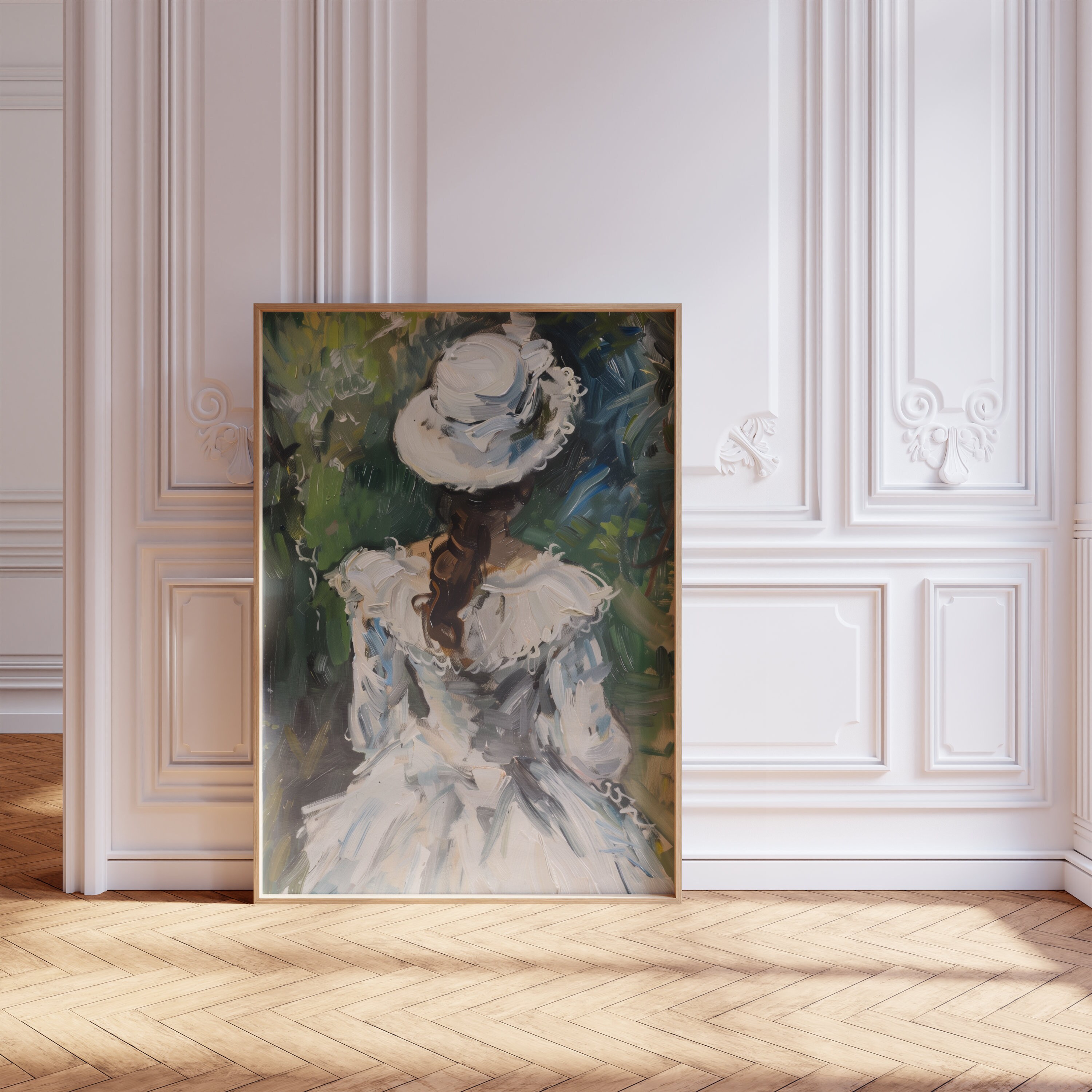 Coquette Girl Vintage Oil Painting Print: Regency Era Wall Art (digital ...