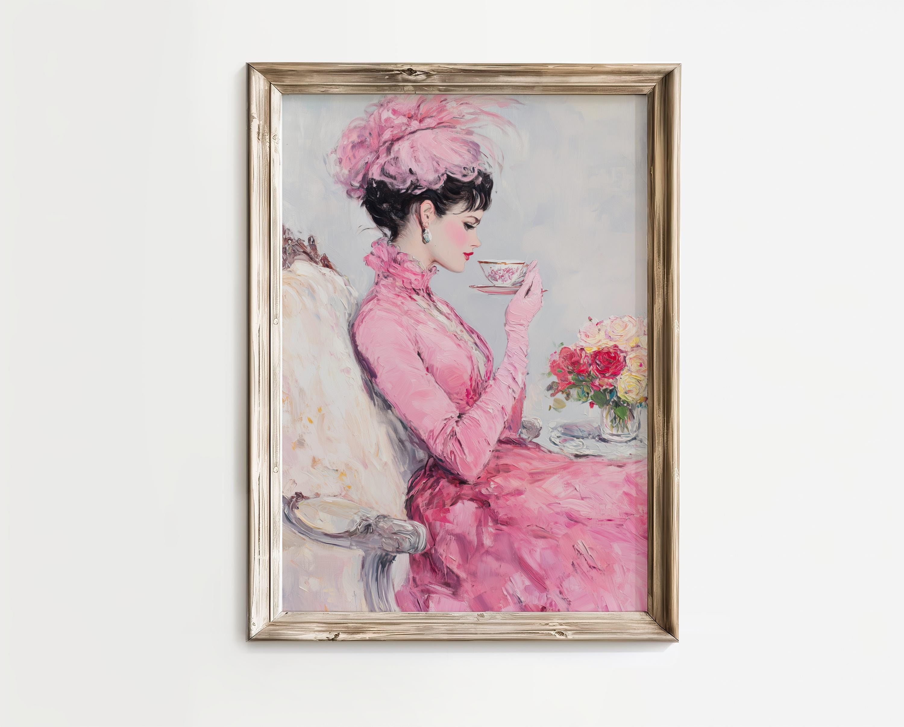 French Coquette Oil Painting | French Antique Oil Painting | Coquette ...