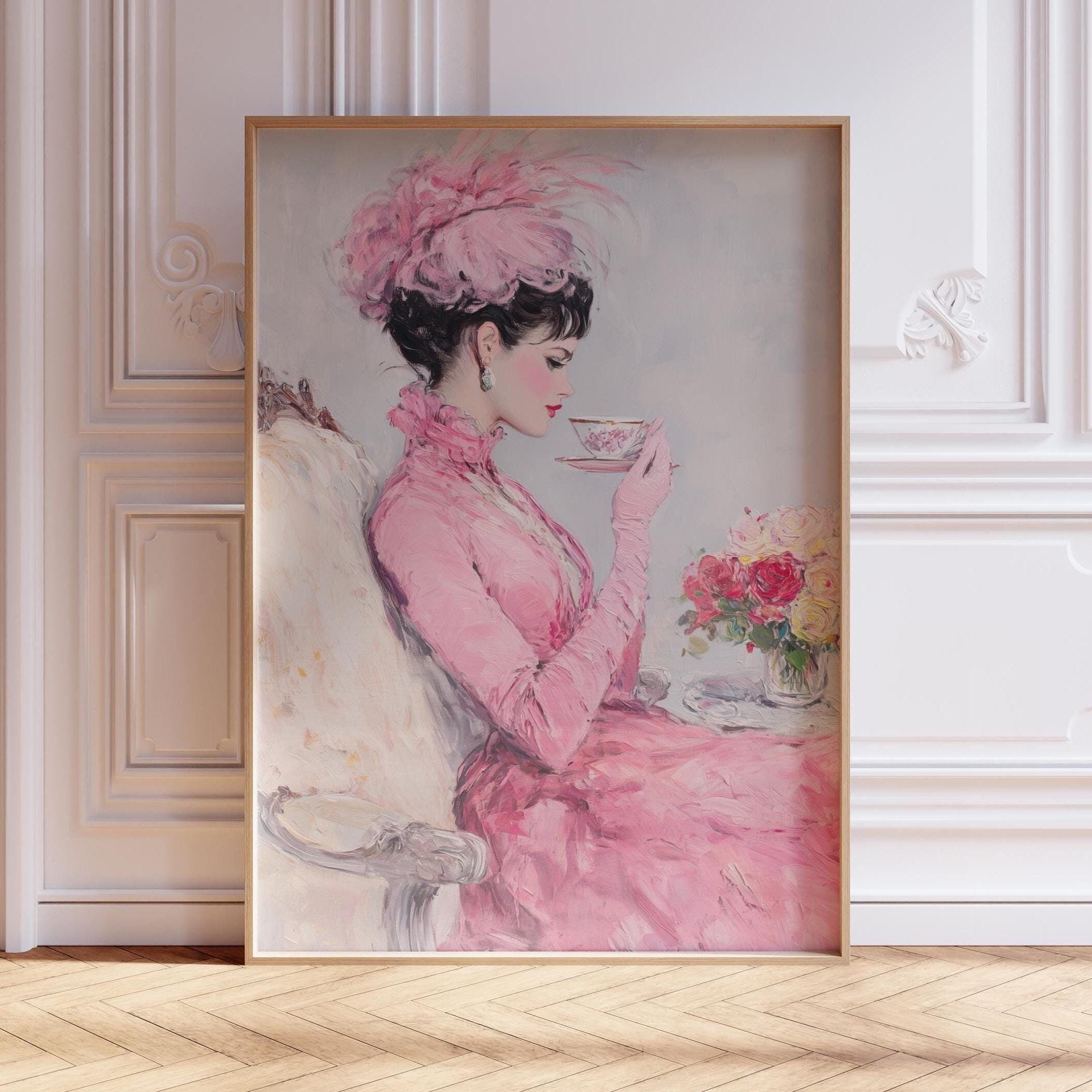 French Coquette Oil Painting | French Antique Oil Painting | Coquette ...