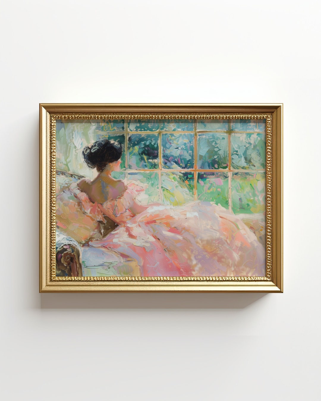Coquette Princess Art Print: Pink Floral Room Decor (digital Download ...