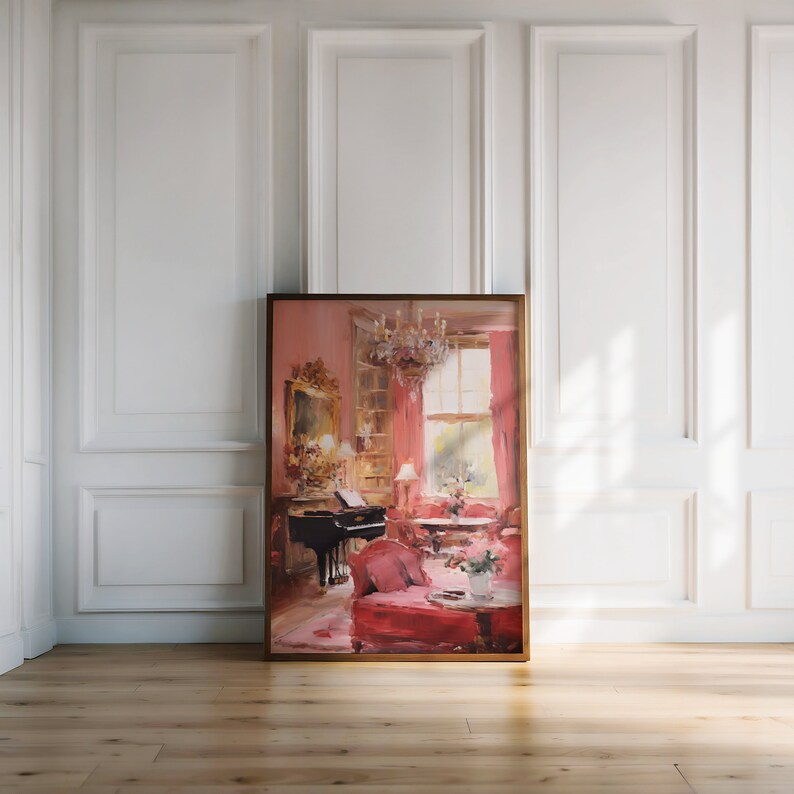 Regency Era Drawing Room | Coquette Room Decor | Regency Wall Art ...