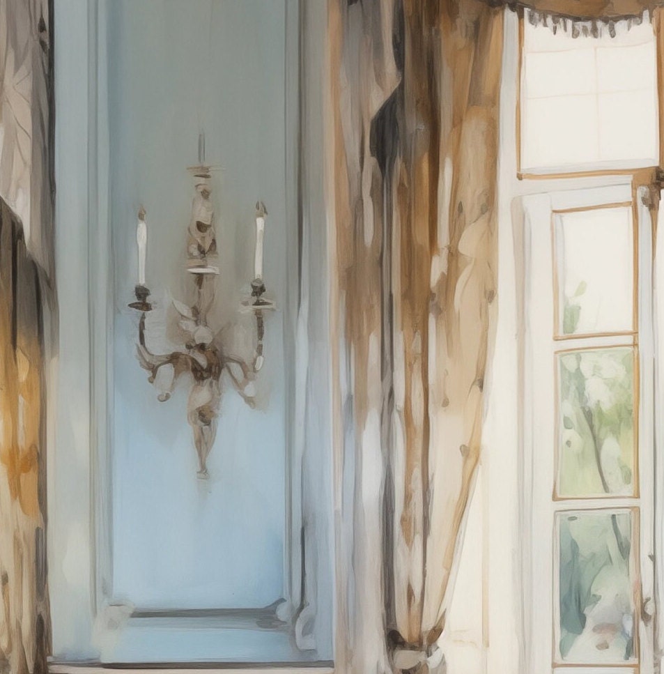 Regency Era Drawing Room Coquette Room Decor Coquette Wall Art Regency ...