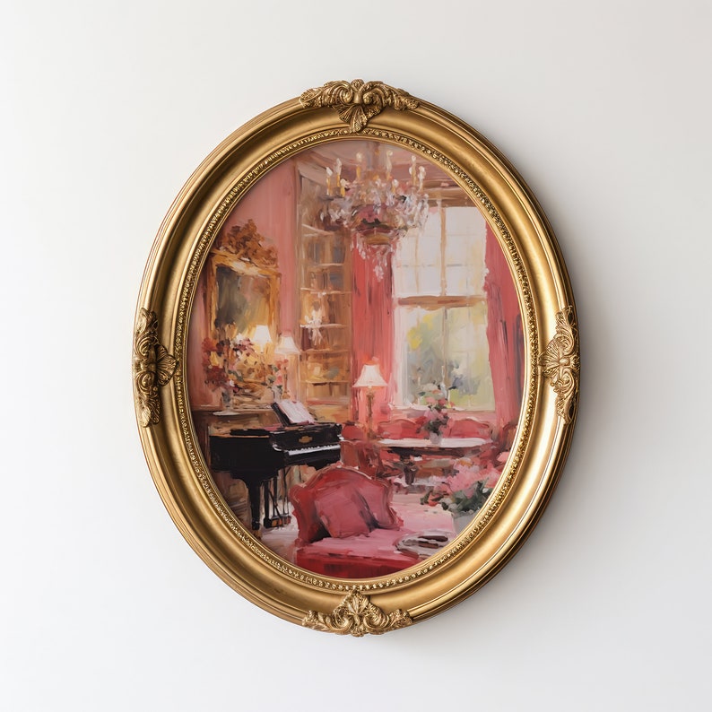 Regency Era Drawing Room | Coquette Room Decor | Regency Wall Art ...