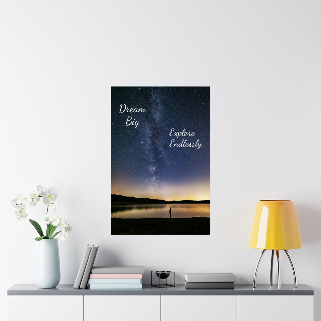 Milky Way Galaxy Poster, Space Poster Matte Watercolour Art ...