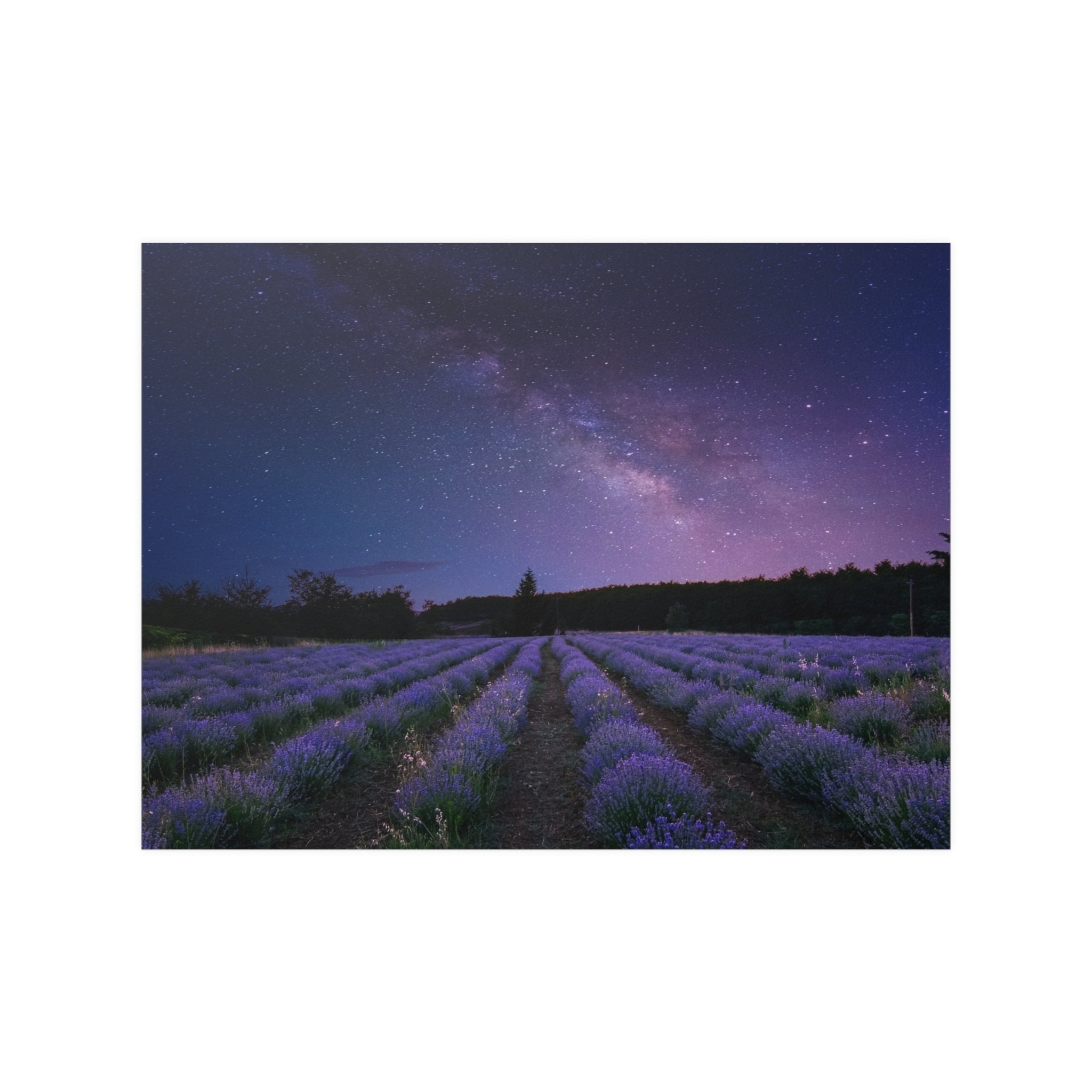 Starry Night Field Mosaic Satin Poster | Space Poster Watercolour Art ...