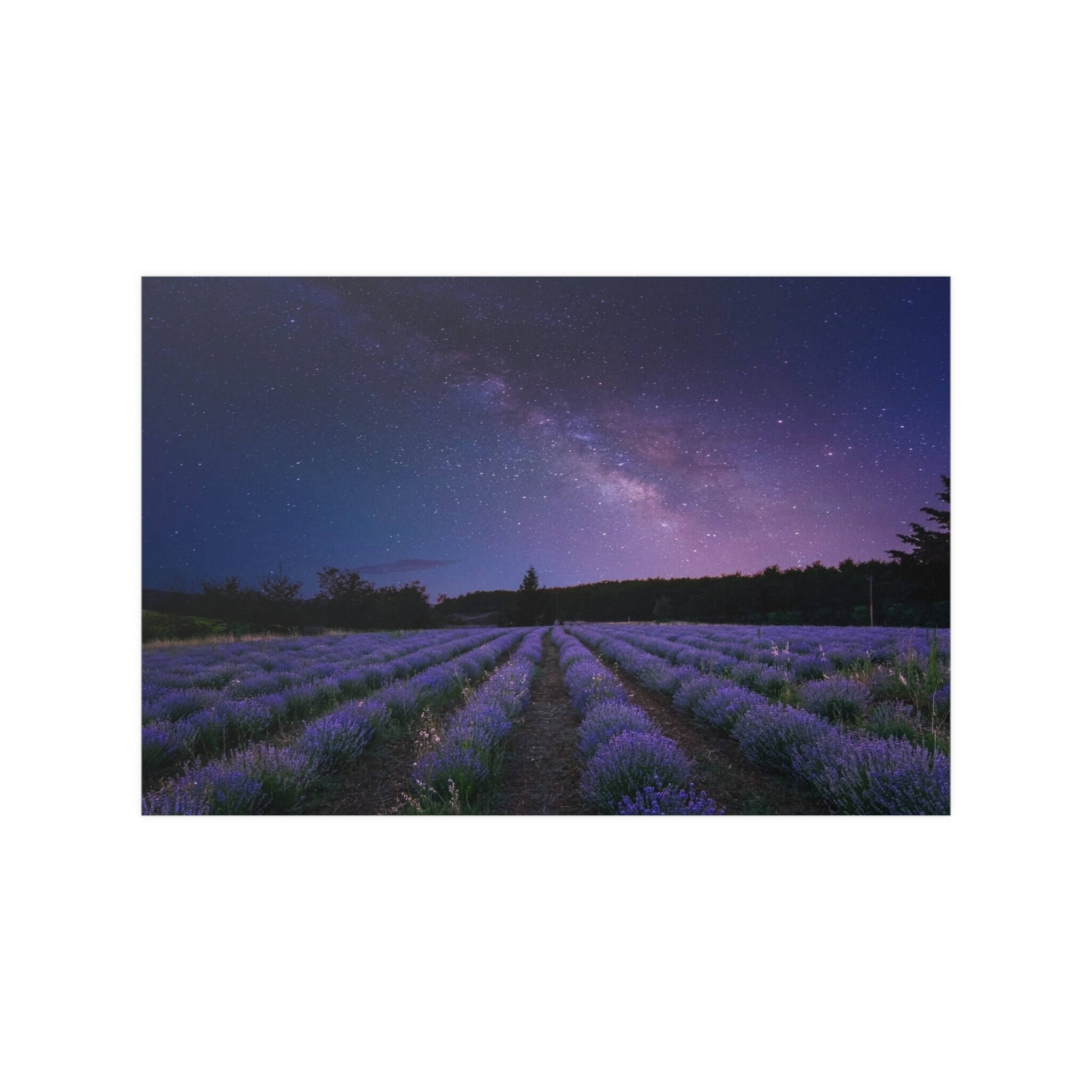 Starry Night Field Mosaic Satin Poster | Space Poster Watercolour Art ...
