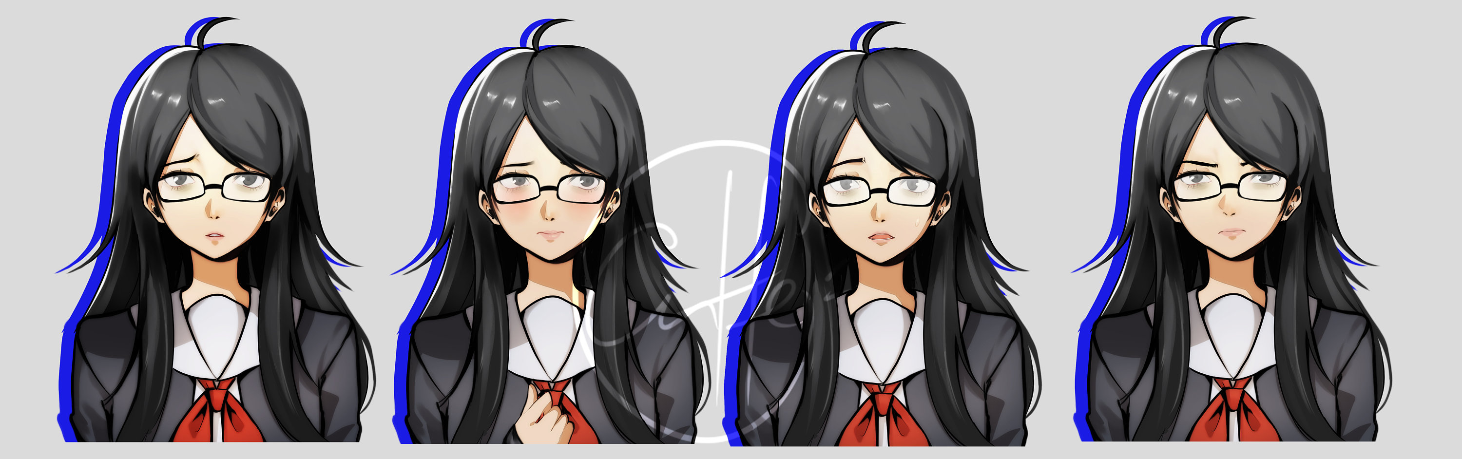 Custom OC Persona Style Full Body, Character Sprites and Splash Screen ...