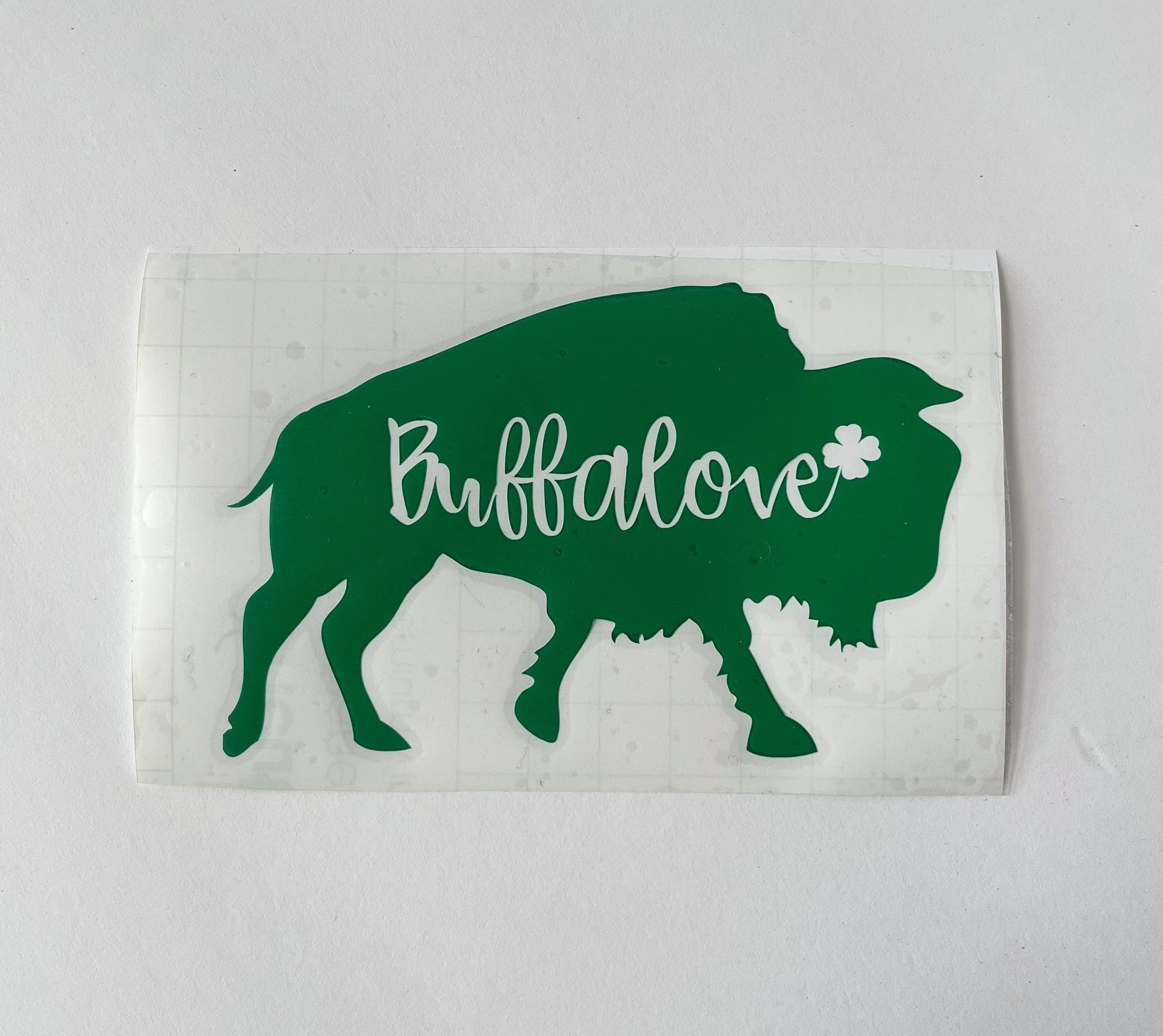 Vinyl Decal Sticker Buffalo New York St Patricks Day Green Shamrock or ...