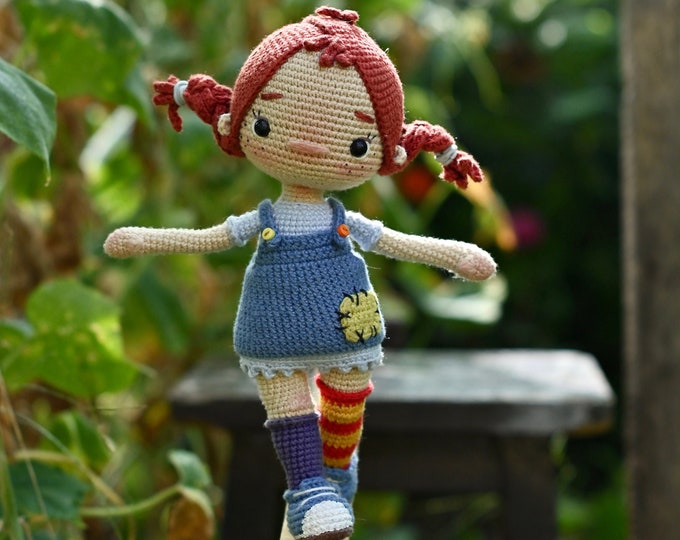Pippi Longstocking Doll Collectible Rubber Doll Children's Book ...
