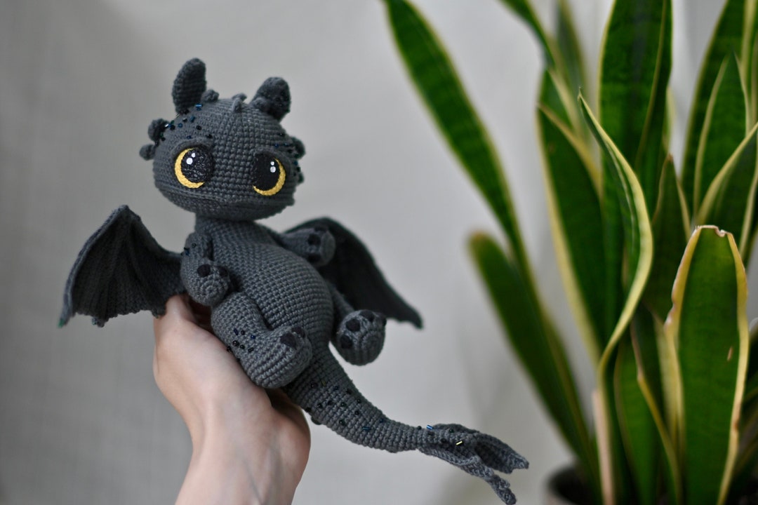 Crochet Pattern for Black Dragon PDF English, Spanish, France Amigurumi ...