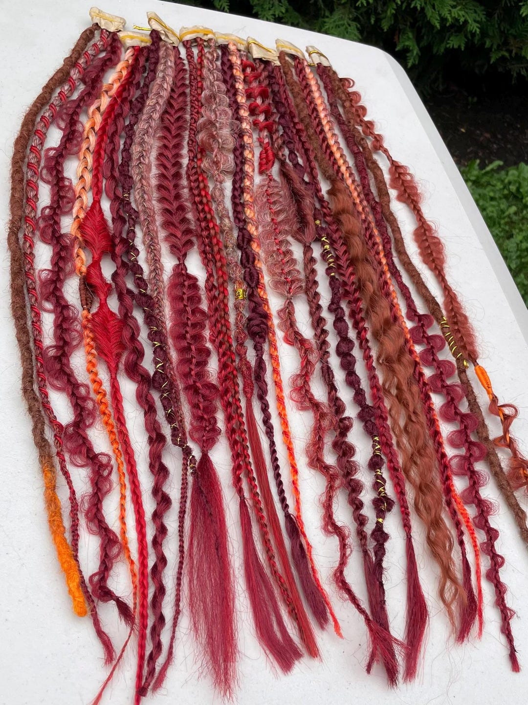 Clip-in Synthetic Braids & Dreadlocks: Bohemian Hair Extensions - Etsy