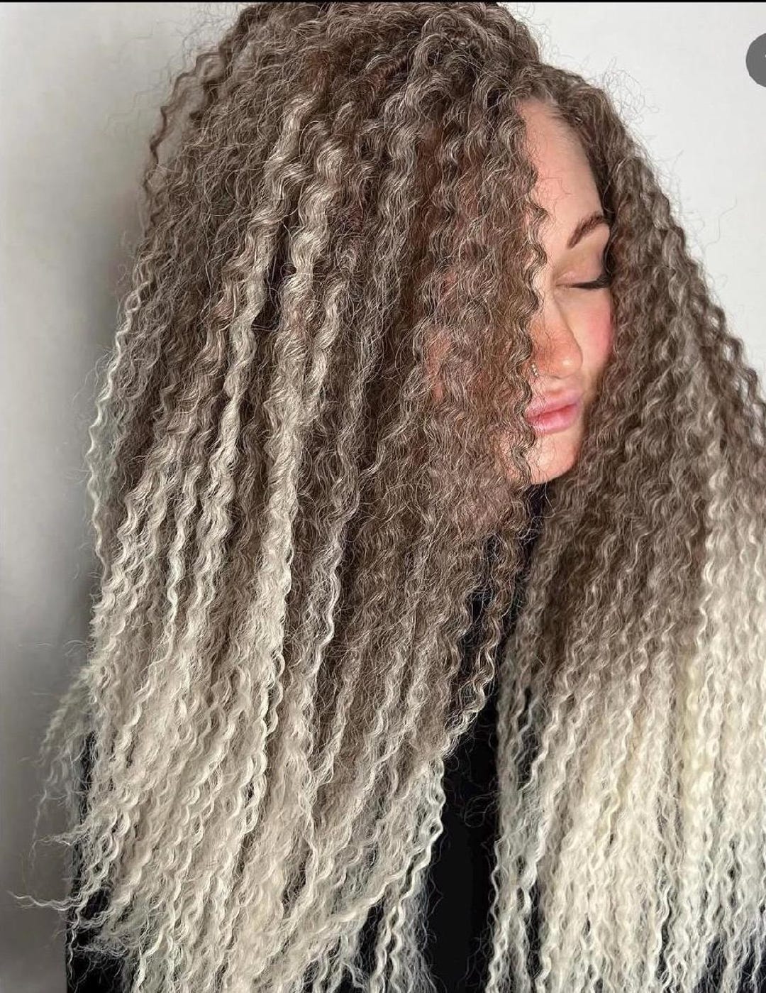 Push-up Dread Curls Set – Lightweight High Volume DE Dreadlocks – Curly ...