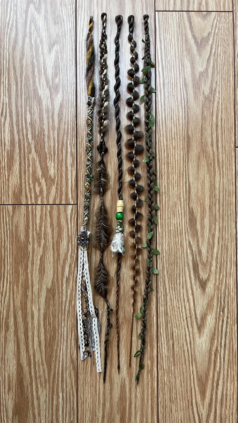 Boho Braid Extension Set: Synthetic Hair Accents, Crochet Dreadlocks - Etsy