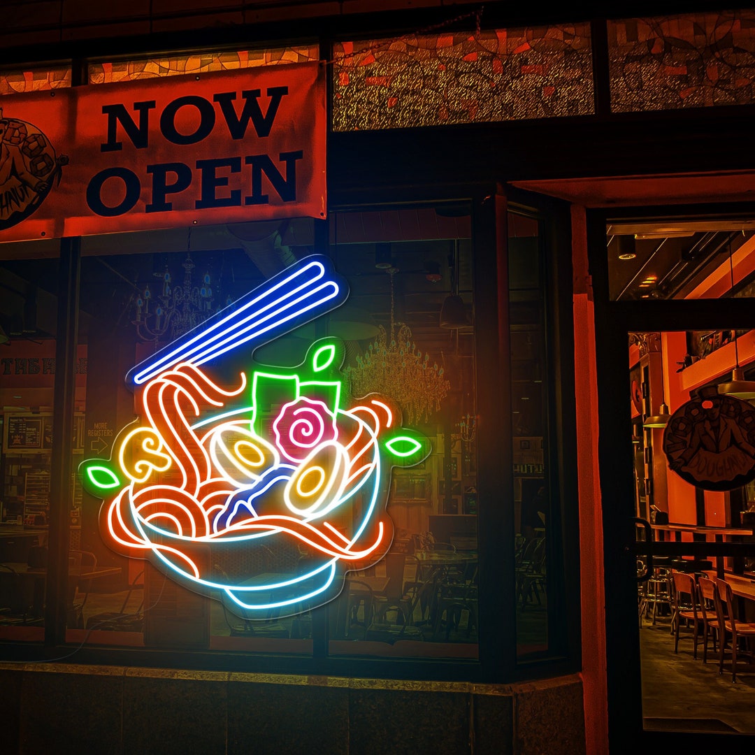Ramen Neon Sign,delicious Flying Noodles, Japanesse Ramen Sign, Custom ...