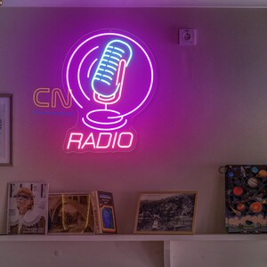 Radio on Air Neon Sign, Record Neon Sign, Studio Decor Sign, Podcast ...