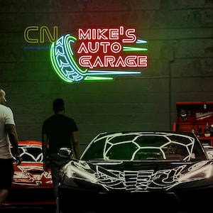 Custom Garage Name Sign Auto Garage Sign Father's Day Gift Best Gift ...