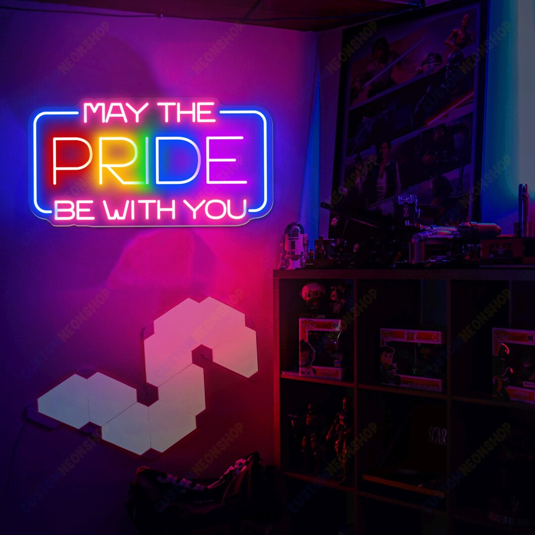 May the Pride Be With You Neon Sign, Pride Neon Sign, LGBTQ Pride Month ...